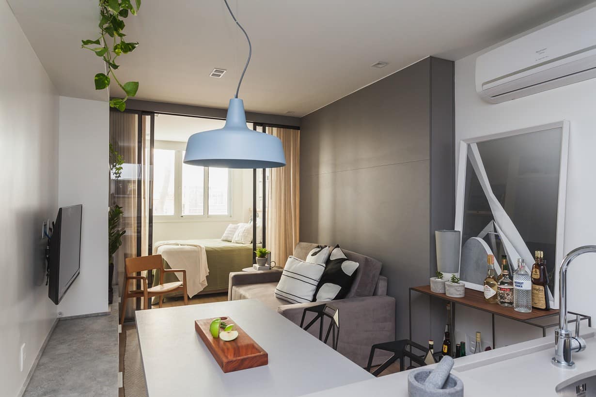 Apartamento de 30m2: Ambientes integrados e amplos. Veja aqui!
