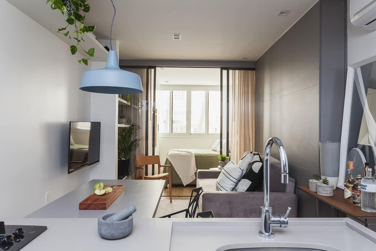 Apartamento de 30m2: Ambientes integrados e amplos. Veja aqui!