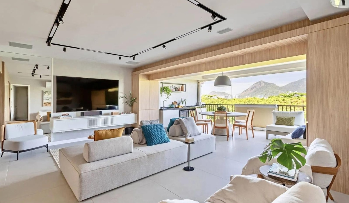 Varanda Gourmet Integrada com a Sala de Estar